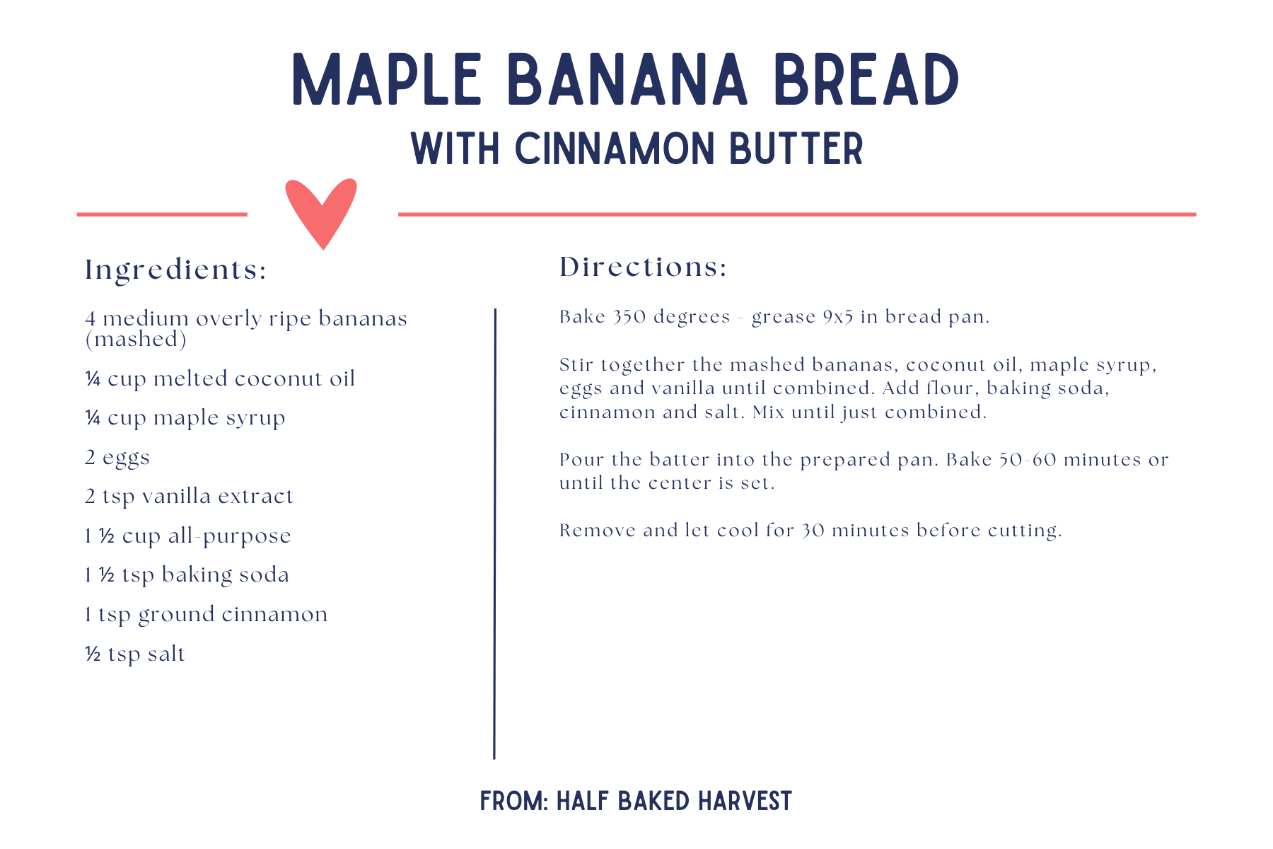 Maple Banana Bread with Cinnamon Butter Recipe – Anabelle's Bakery